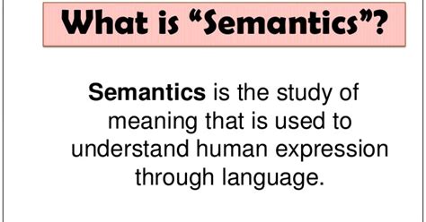 Semantics Definition