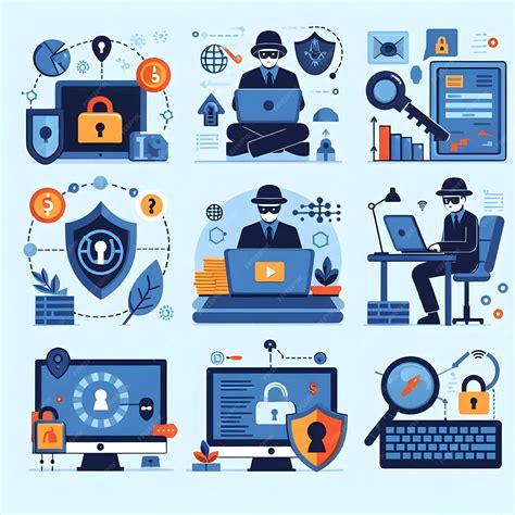 Cybersecurity Illustrations Vector Graphics Design Premium Ai Generated Vector