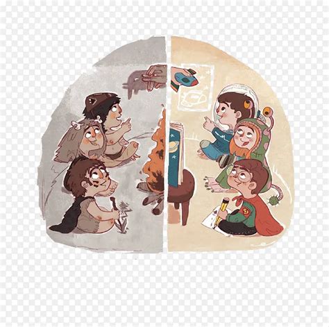 卡通古代和现代png图片素材下载图片编号yrvkzjwv 免抠素材网