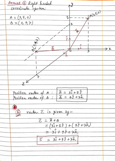 Solved A Draw A Right Handed Coordinate System Label The Axes Draw Course Hero