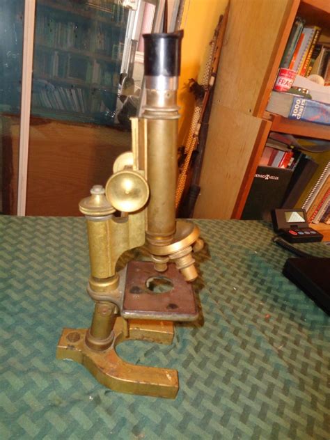 Vintage Bausch And Lomb Optical Co Brass Microscope Antique Price Guide Details Page