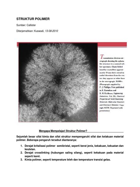 Bagian 1 Struktur Polimer Pdf
