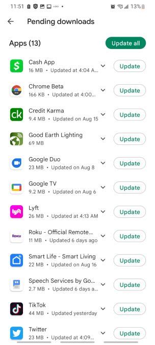 Unused Broken Apps Dont Update In The Play Store