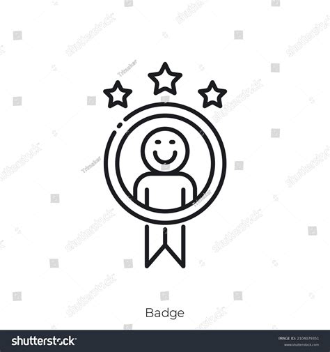 Badge Icon Outline Style Icon Design Stock Vector Royalty Free 2104079351 Shutterstock
