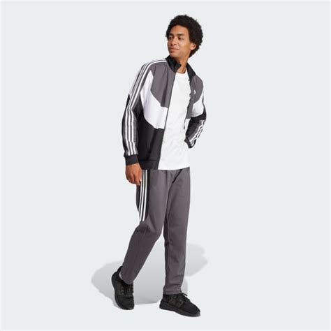 Adidas Colorblock Track Suit Black Adidas Uk