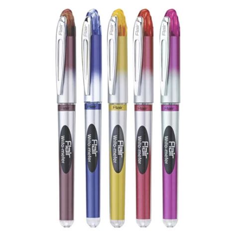 Flair Writometer 06mm Ball Pen Box Blue Ink Pack Of 5 Pens Ebay