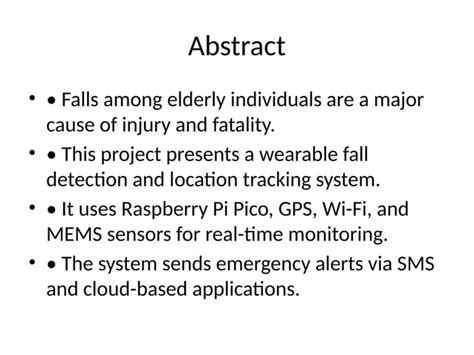 Elderly Fall Detection Updated Presentation Pptx