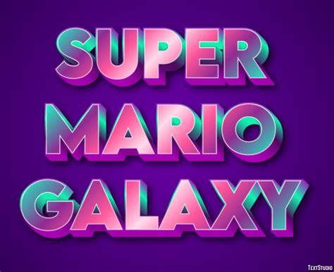 Super Mario Galaxy Text Effect And Logo Design Videogame