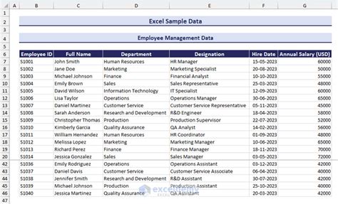 Excel Sample Data Free Download 13 Sample Datasets Exceldemy