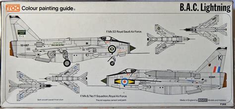 Bac Lightning F Mk 6 Réf F266 Frog Catalogue Frog