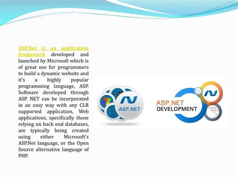 Ppt A Quick Look At Aspnet Application Development Powerpoint