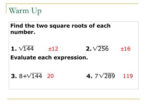 PPT Finding Square Roots PowerPoint Presentation Free Download ID