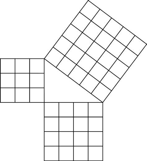 Geometric Pythagorean Theorem Proof Vintage Illustration 13600181