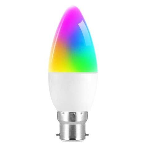 밝기 조절 가능 스마트 Led 전구 양초 전구 Rgb 밝기 조절 가능 앱 음성 제어 램프 5w 와이파이 빌딩 자동화 시스템