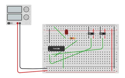 Circuit Design Nand Gate Tinkercad