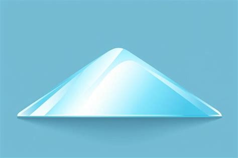 Premium Photo A Glass Triangle On A Blue Background