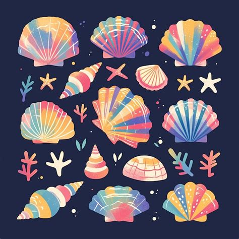 Premium Vector Thai Seashell Patterns With Natural Designs