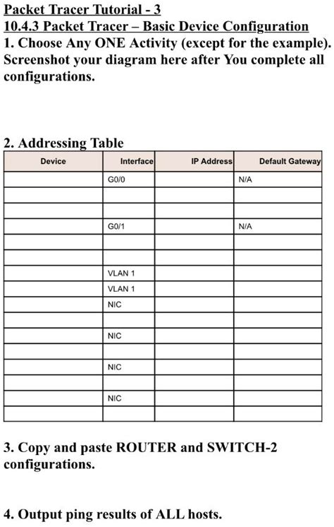 Solved Packet Tracer Tutorial 3 143 Packet Tracer Basic Device