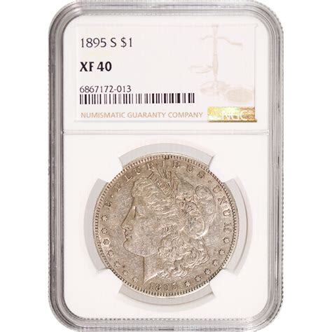 Certified Morgan Silver Dollar 1895 S Xf40 Ngc Golden Eagle Coins