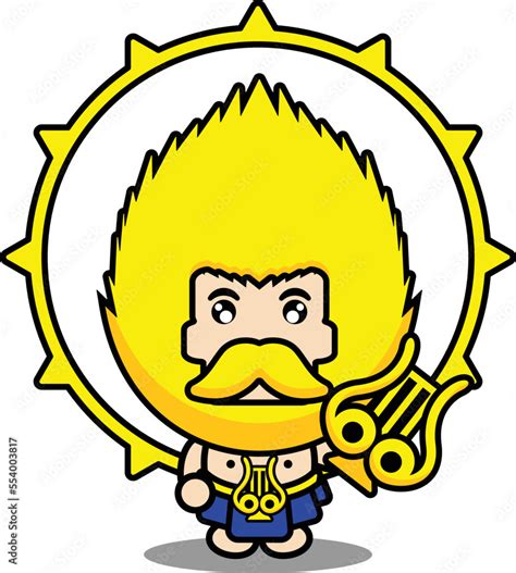 Cartoon Illustration Of Cute Apollo Character Stock Vector Adobe Stock