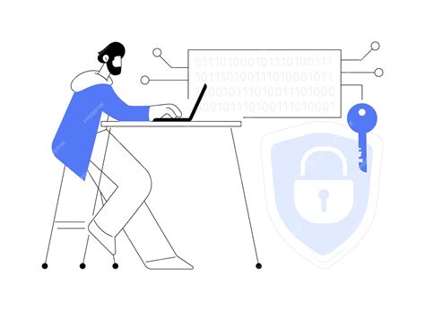 Premium Vector Encryption Isolated Cartoon Vector Illustrations It Specialist Protects Data