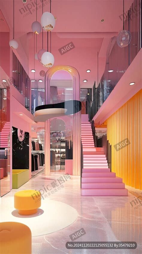 Ai创作图彩妆店设计 购物中心设计 美妆店设计 买手店设计 童装店设计 零售软装设计 童体验店体验馆 高级儿童服装店设计 童鞋店设计 内衣店设计 零售百货店设计 百货店设计 粉红色的现代咖啡馆