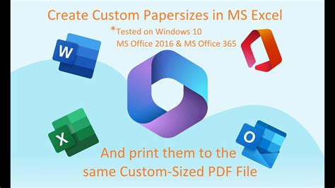 EXPLAINED Create Custom Paper Sizes For MS Office And Print A Custom PDF YouTube
