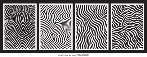 Zebra Pattern Texture Skin Monochrome Background Stock Vector Royalty