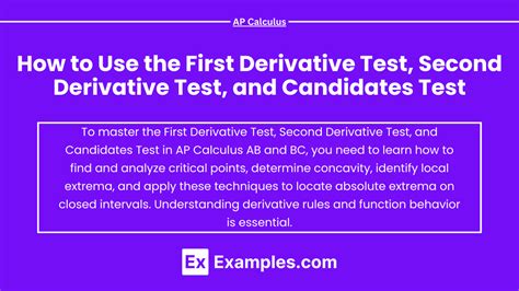 unit 5 3 how to use the first derivative test second derivative test