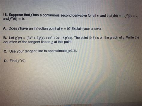 Solved Suppose That F Has A Continuous Second Derivative For Chegg