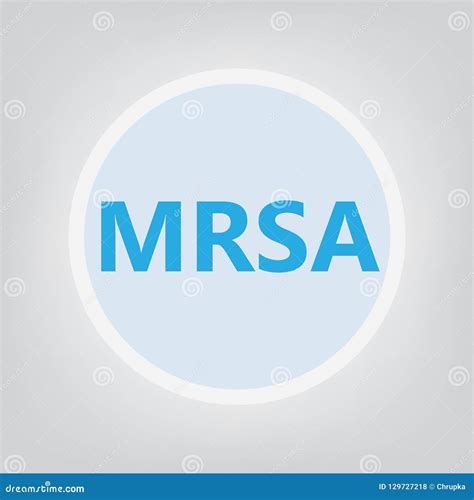 Mrsa Methicillin Resistant Staphylococcus Aureus Acronym Stock Vector Illustration Of Hospital