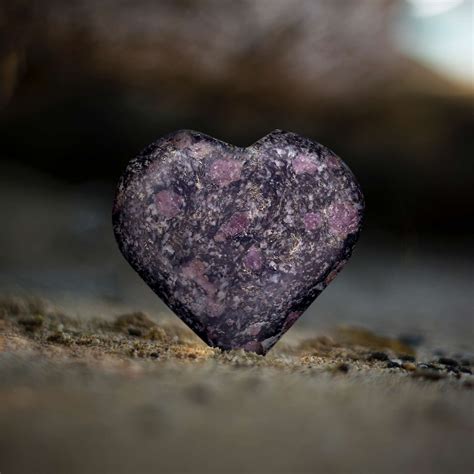 Ruby Matrix Heart Gemstone Puffy Hearts ToCrystal