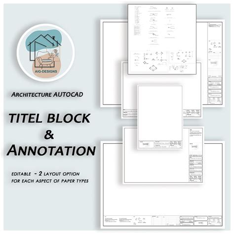 Architecture Autocad Title Block And Annotation
