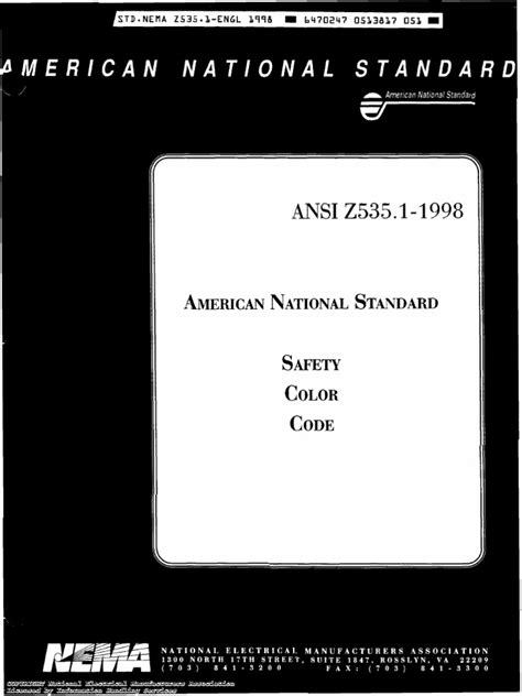 ansi z535 1 1998 safety color code pdf color safety