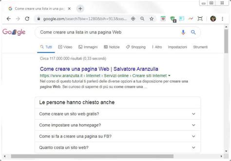come creare una lista in una pagina web netcwork it