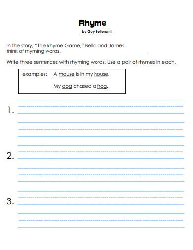 Rhyme Examples To Download