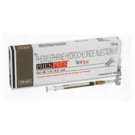 Phenylephrine Hydrochloride Injection For Hospital Prescription At ₹ 321 Pack In Nagpur