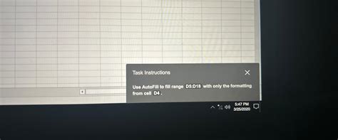 Solved Task Instructionsuse Autofill To Fill Range D5d18