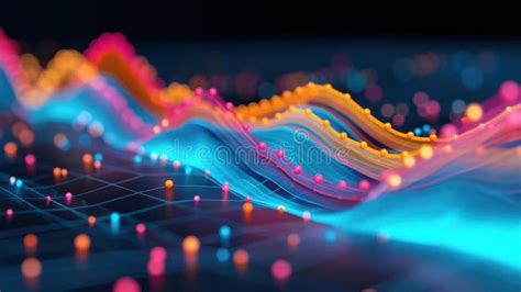 Modern Futuristic Vector Infographic For Business Analytics Presentations With Big Data Stream