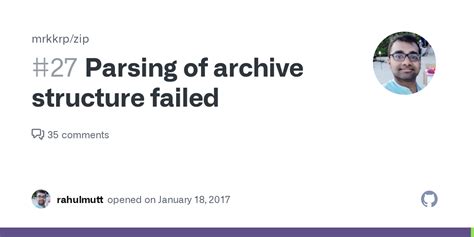 Parsing Of Archive Structure Failed Issue Mrkkrp Zip GitHub