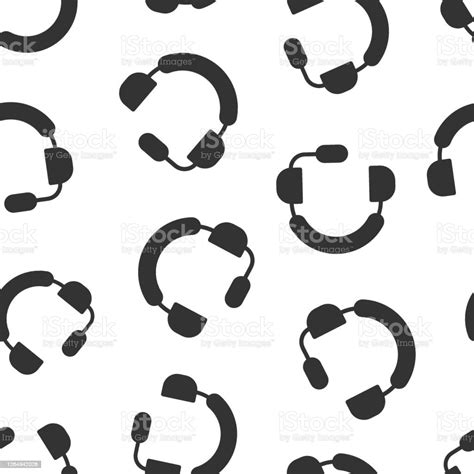 플랫 스타일의 헬프 데스크 아이콘 흰색 격리 된 배경에 헤드폰 벡터 그림 채팅 운영자 원활한 패턴 비즈니스 개념 고객 서비스 담당자에 대한 스톡 벡터 아트 및 기타 이미지