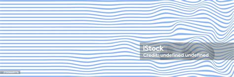 간단한 물결 모양의 추상적 인 배경 긴 배너 Horisontal 줄무늬의 벡터 일러스트 레이 션 와 착시 현상 Op Art 0