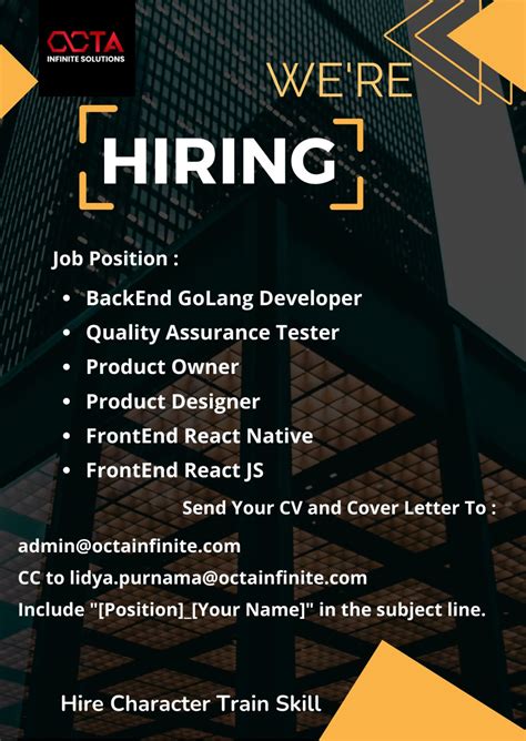 Octa Infinite Solutions On Linkedin Jakarta Wfo Jobopportunity