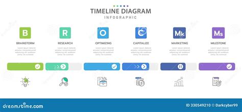 Infographic 6 Topic Steps Modern Timeline Diagram Calendar Presentation Vector Infographic
