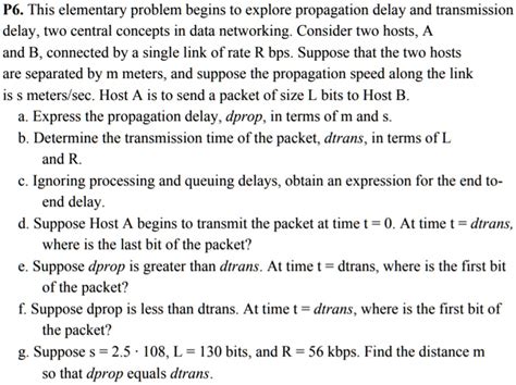 p6 this elementary problem begins to explore propagation delay and