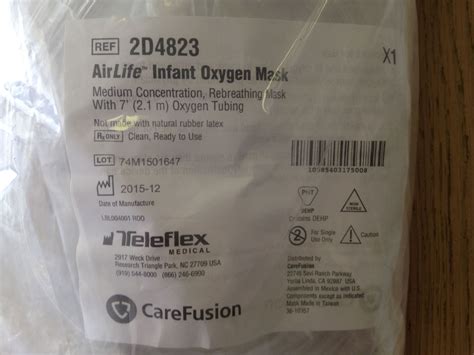New Carefusion 2d4823 Infant Oxygen Mask 6bag Disposables General