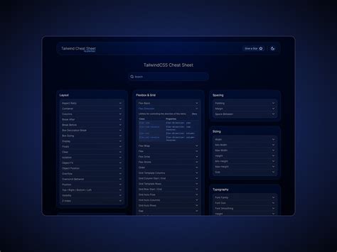 Minimalist Tailwind Css Cheat Sheet Page By Atkntepe On Dribbble