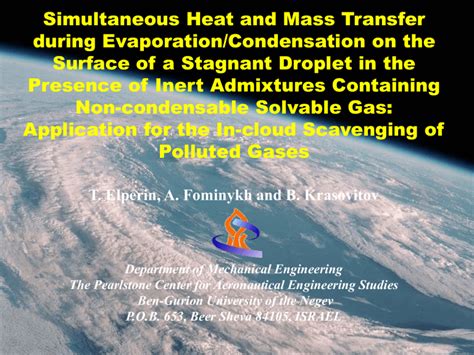 Simultaneous Heat And Mass Transfer During Evaporation