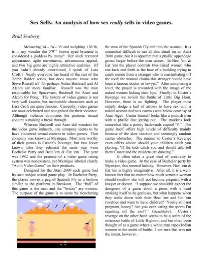 Sex Sells An Analysis Of How Sex Really Sells In Video Games