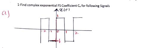 solved 1 find complex exponential fs coefficient cn for